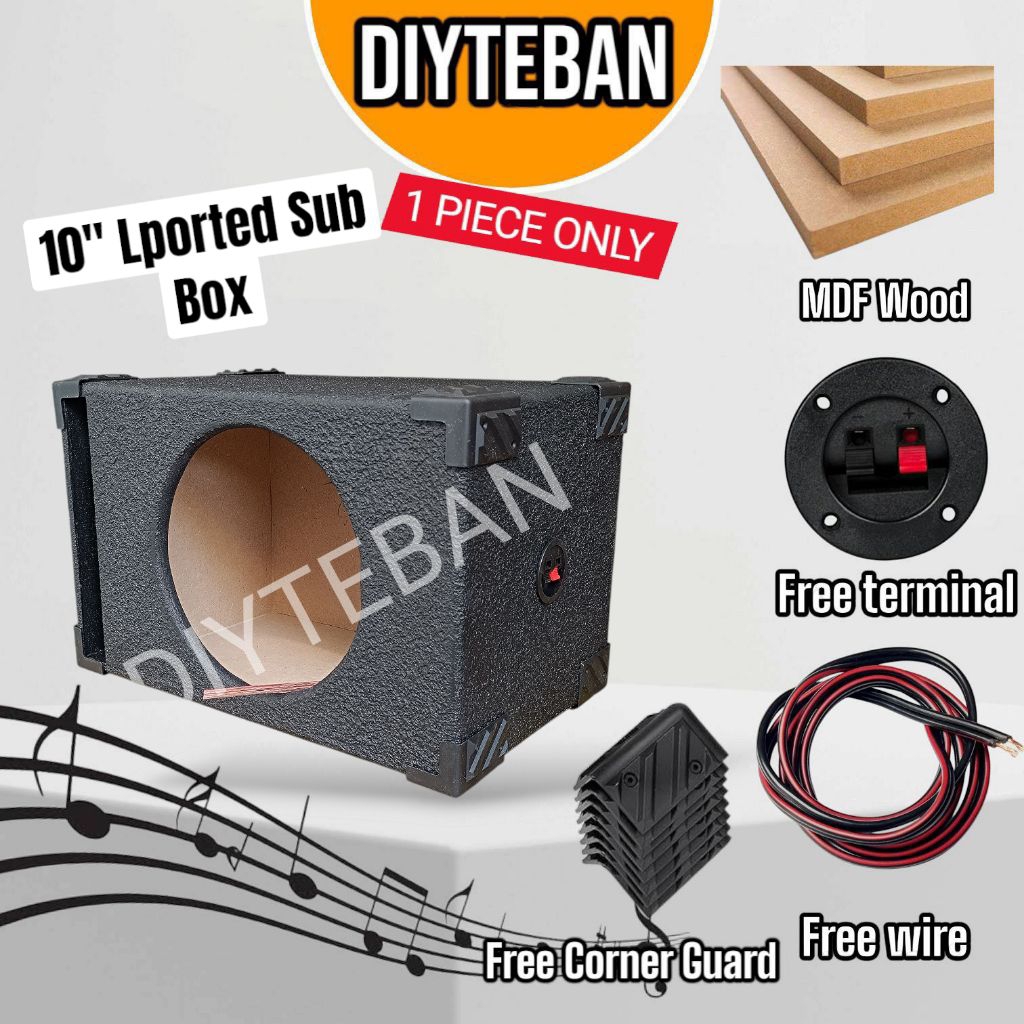 Subwoofer Box 10 Inches 30hz and , 40hz Tuning, L- Ported or Vented ...