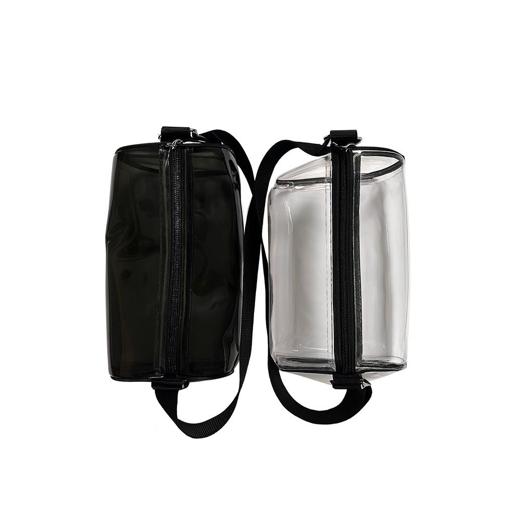 Transparent Small Duffle Bag Sling Bag Black Tint and Clear DEA ...