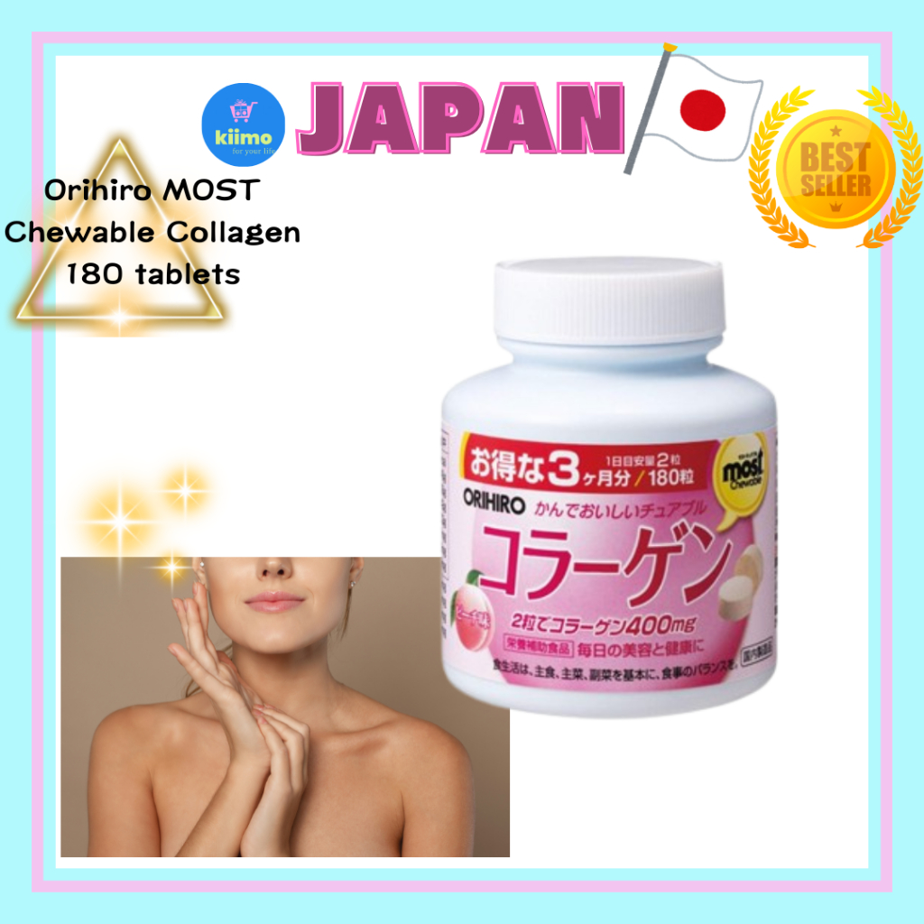 Orihiro MOST Chewable Collagen 180 tablets 90 days worth Collagen ...