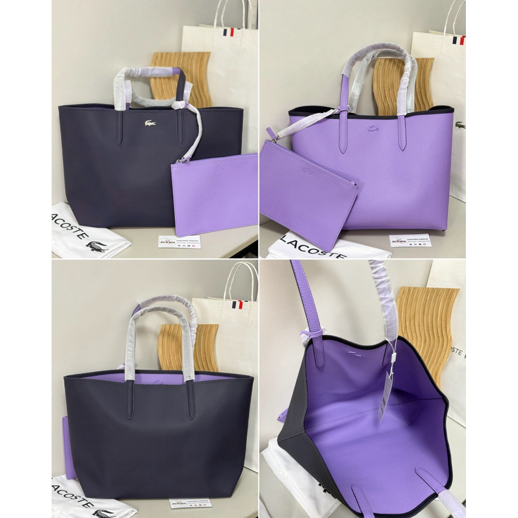 LACOSTE ANNA REVERSIBLE TOTE WITH POUCH. | Shopee Philippines
