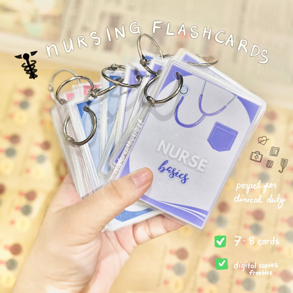 (3 Color)Nursing Flashcards / Student Duty Guide | Shopee Philippines
