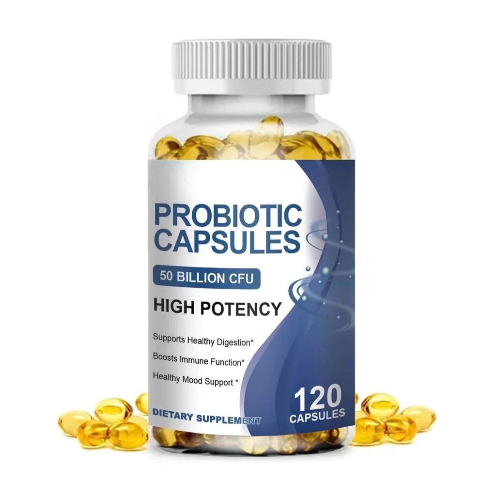 Probiotic 50B CFU + Prebiotics & Enzymes | Gut & Digestive Health - 120 ...