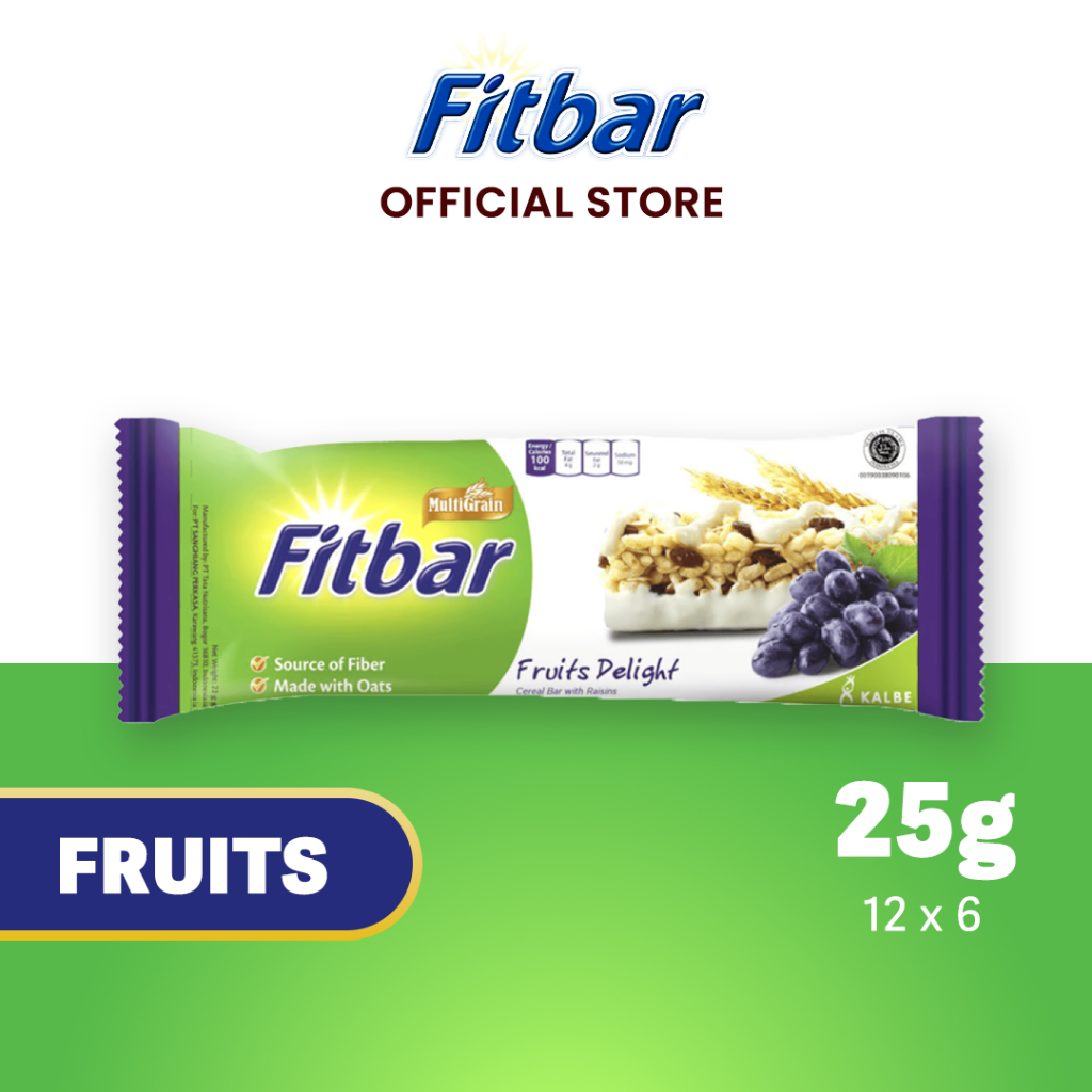 Fitbar Cereal Bar Fruits Regular Pack (12 x 22g) | Shopee Philippines
