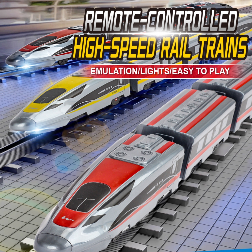 Remote Control Alloy High-Speed Train Toy Realistic Bullet Train Model ...
