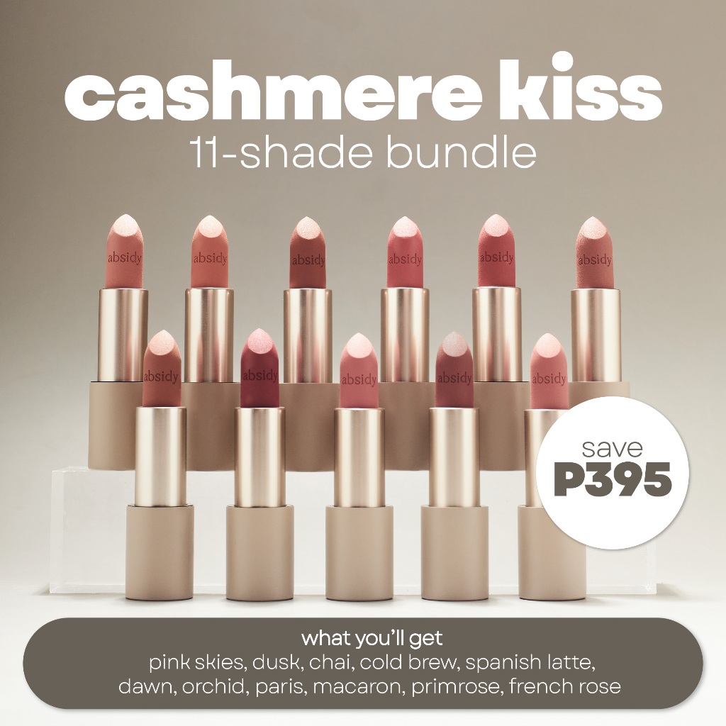 Absidy Cashmere Kiss Matte Lipstick Set 11-Shades Bundle | Shopee ...