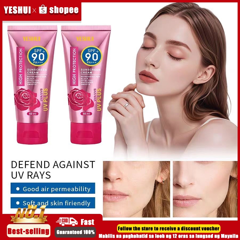Waterproof Facial Sunscreen SPF90+ UV Protection Moisturizing Cream ...