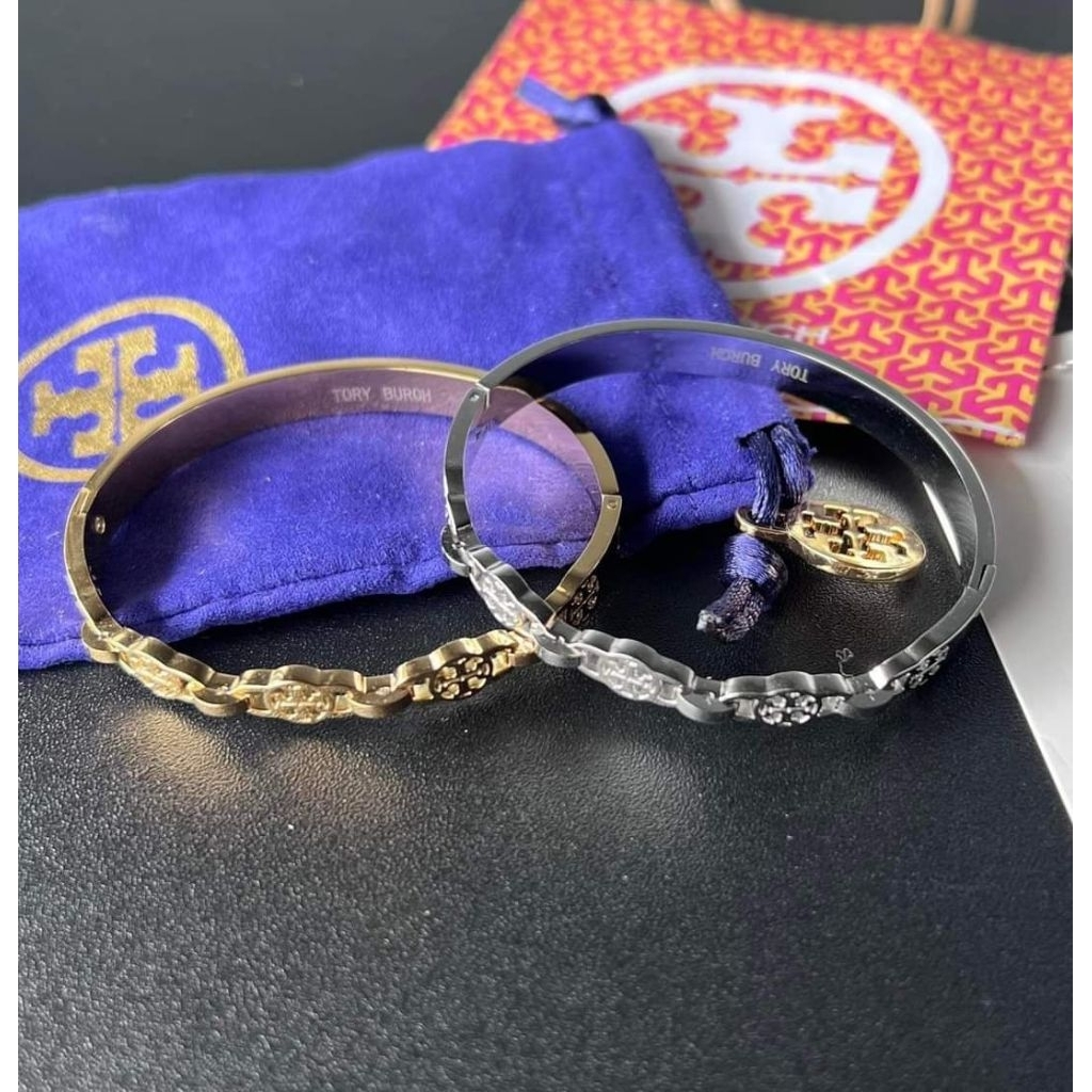 Tory Burch Logo Bangle Bracelet (ORIGINAL) | Shopee Philippines