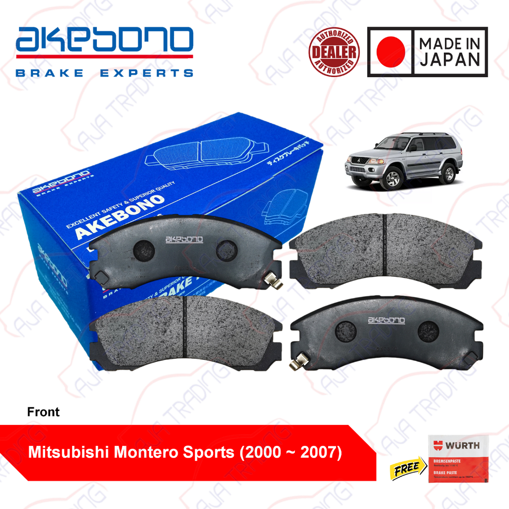Genuine Akebono Front Brake Pads for Mitsubishi Montero Sports Gen1 ...