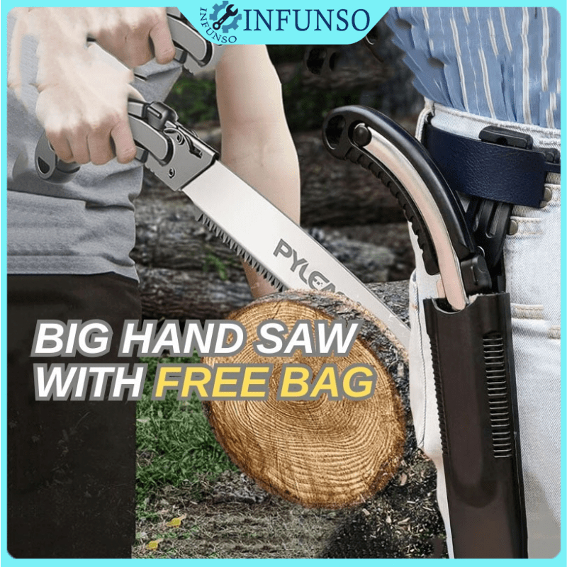 Hand Saw 14 inch Wood Curved Pruning Saw lagaring kahoy Gardening Tree ...