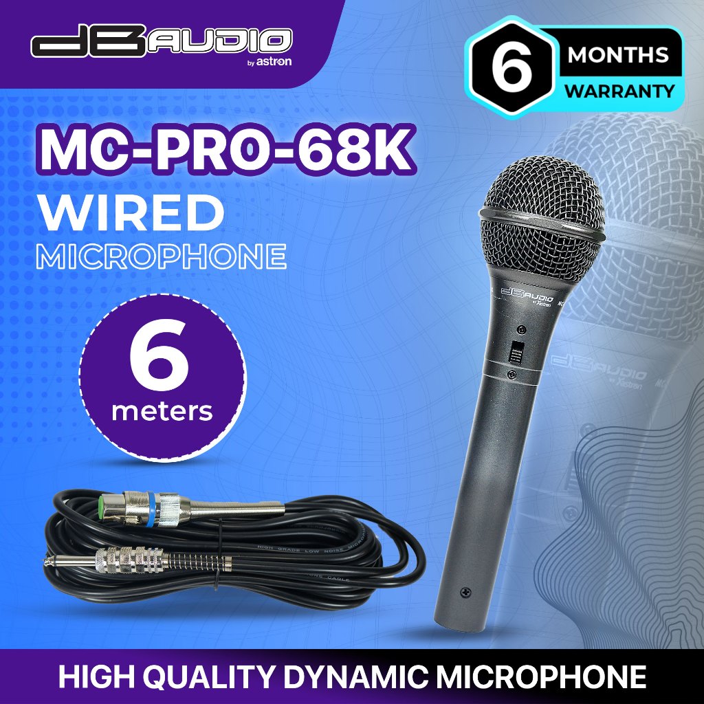 DB Audio by Astron MCPRO68K | High quality dynamic microphone | Wired ...