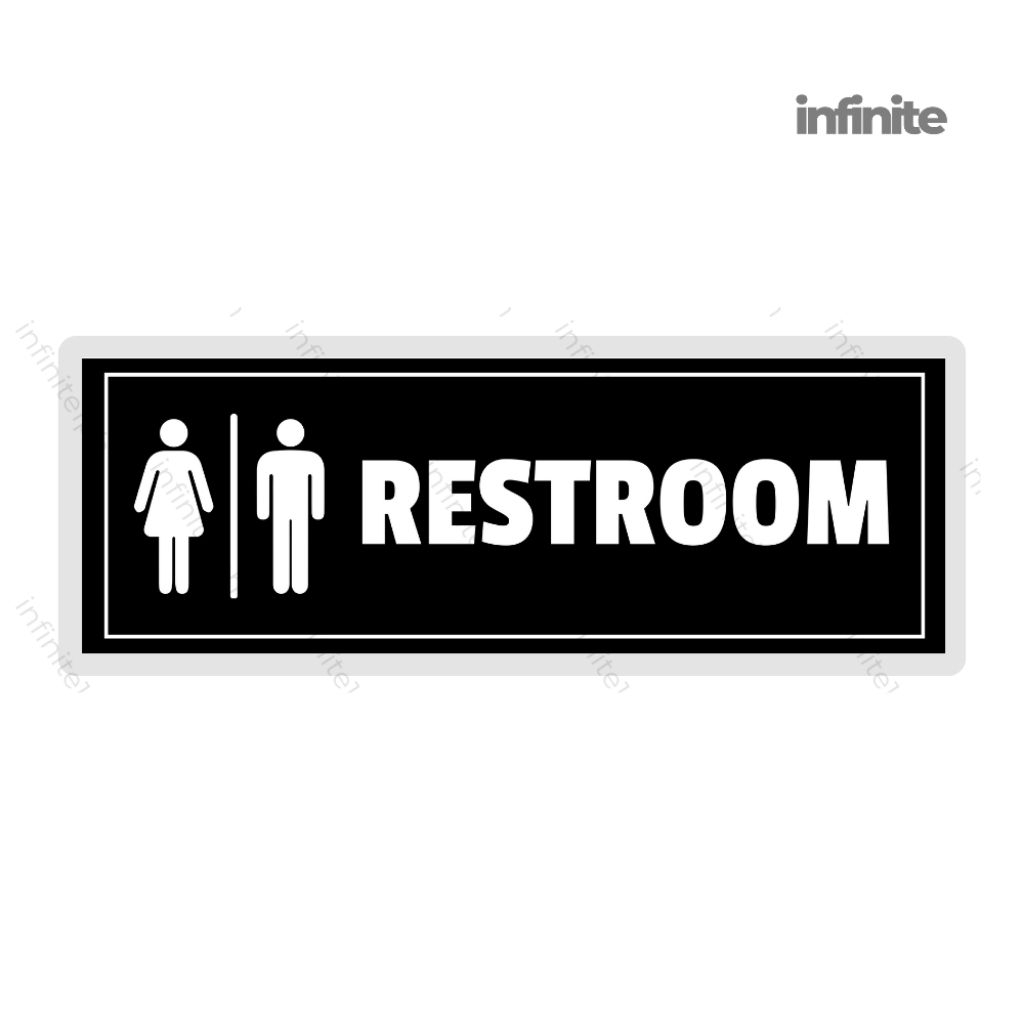 Restroom - Laminated Sign Signage 4 x 11 inches | Shopee Philippines