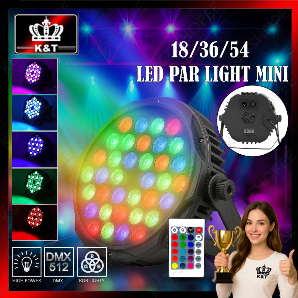 Mini LED Disco Par Light DMX512 Stage Light Master-Slave Christmas ...