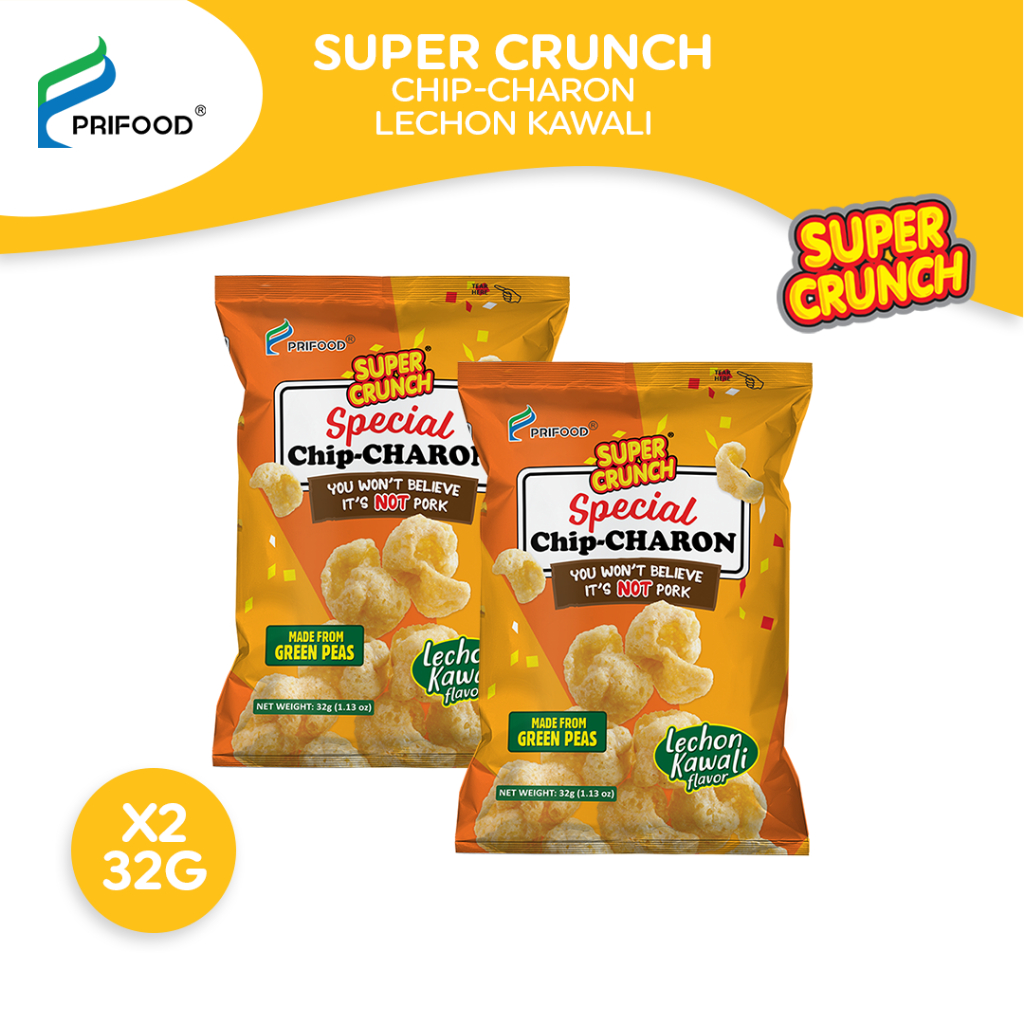 Super Crunch Chip-Charon Lechon Kawali 32g (Pack of 2) | Shopee Philippines