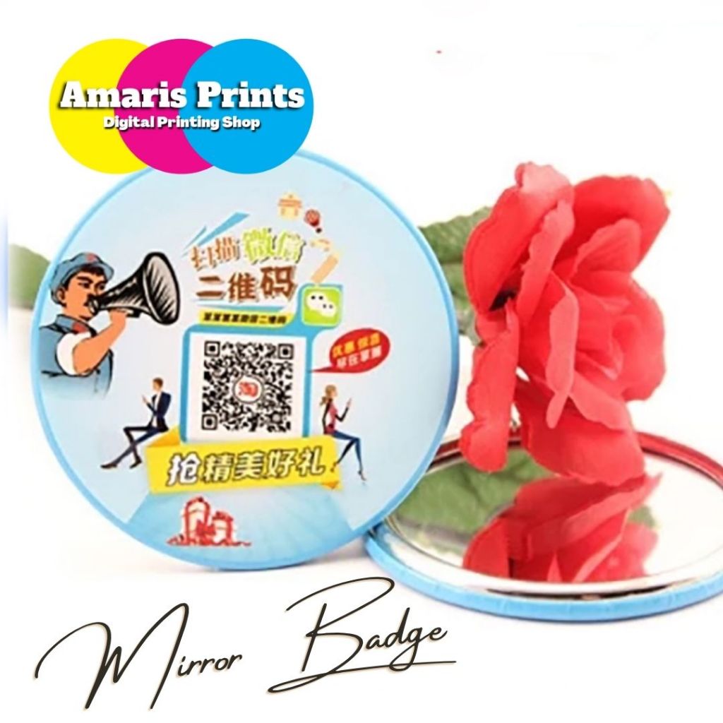 PERSONALIZED MIRROR BADGE CHEAPEST !! (5PCS PER SET) | Shopee Philippines