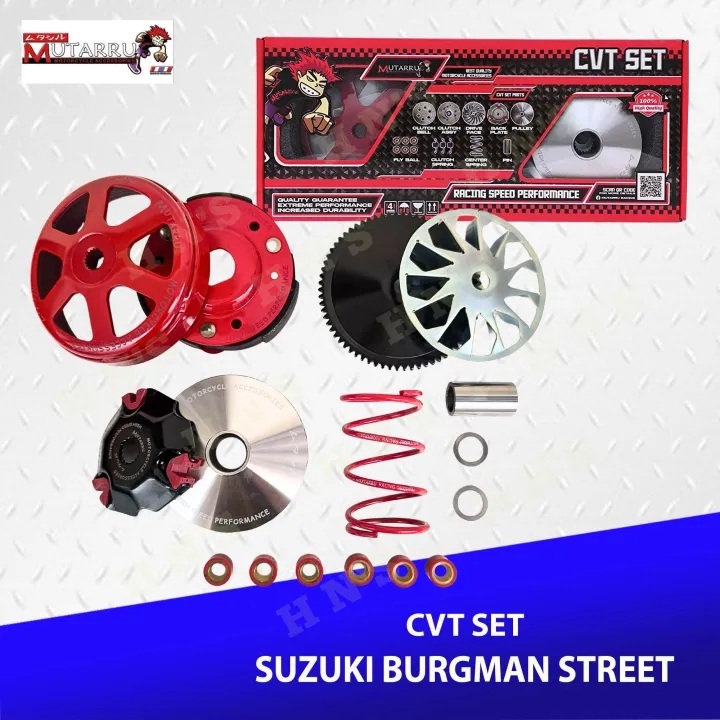 Mutarru CVT Set Kit for Suzuki Burgman Street ( Complete Set ) | Shopee Philippines