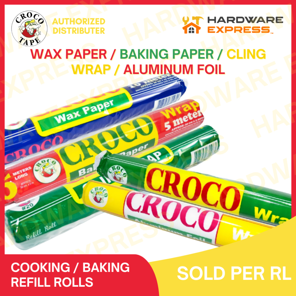 Croco Wax Paper / Croco Aluminum Foil / Croco Cling Wrap (Refill Roll ...