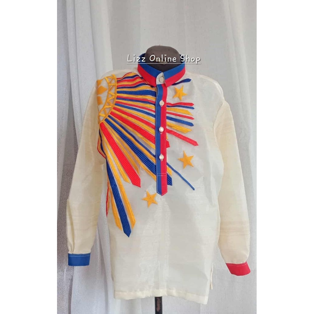 Sinag Kids Barong (Philippine Flag Design) | Shopee Philippines