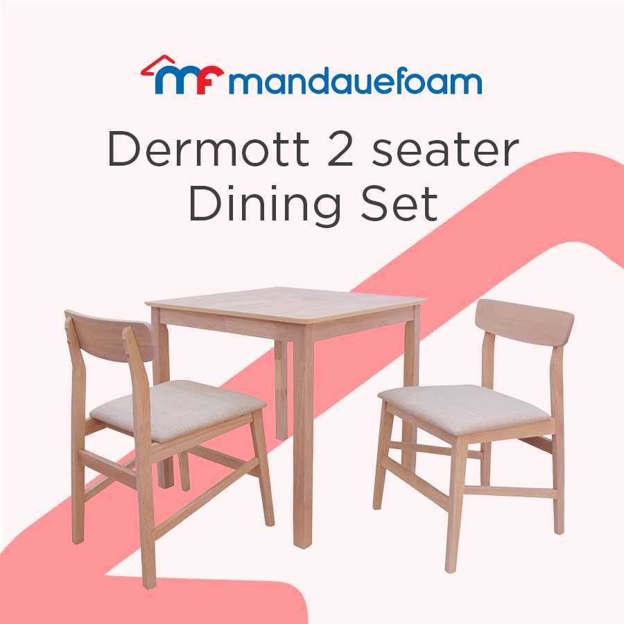 Mandaue Foam Dermott 2 Seater Dining Set - Milan Natural + Beige ...