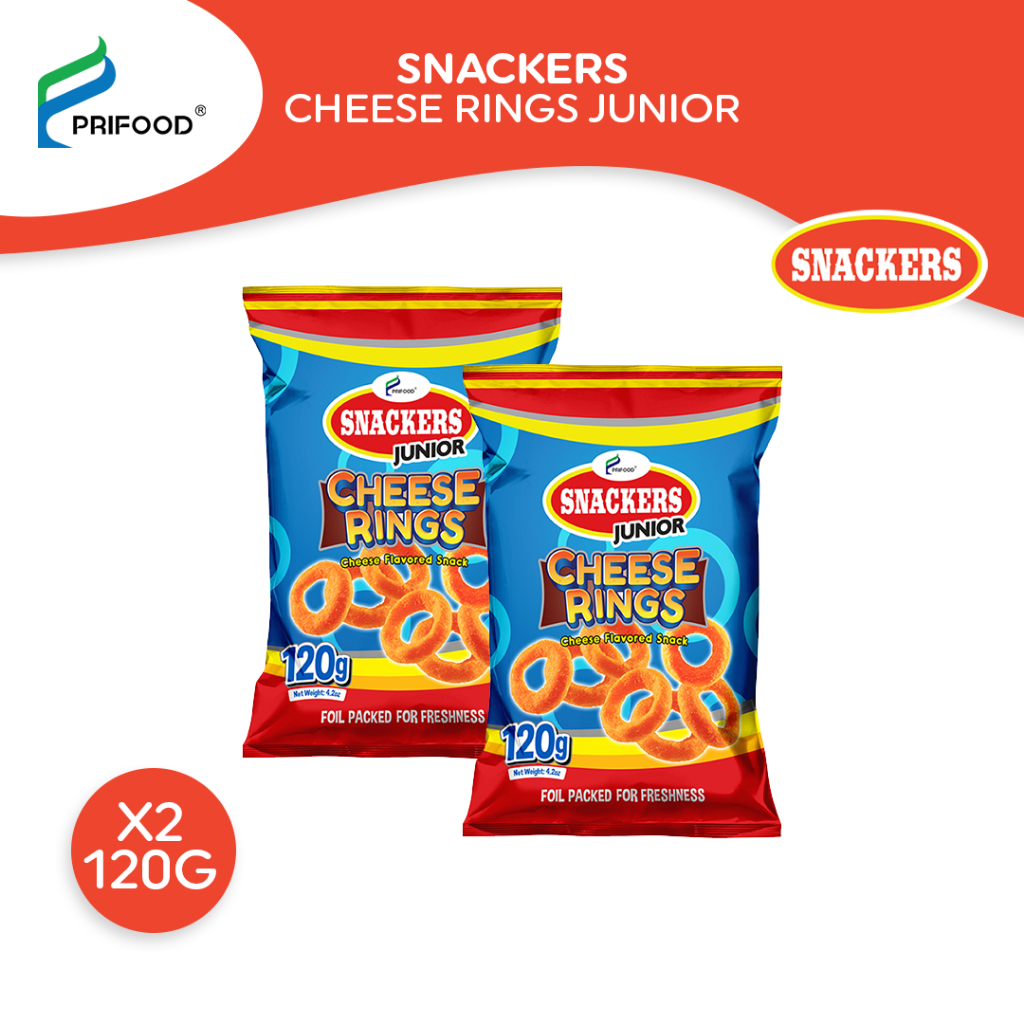 Snackers Cheese Rings Junior 120g (Pack of 2) | Shopee Philippines