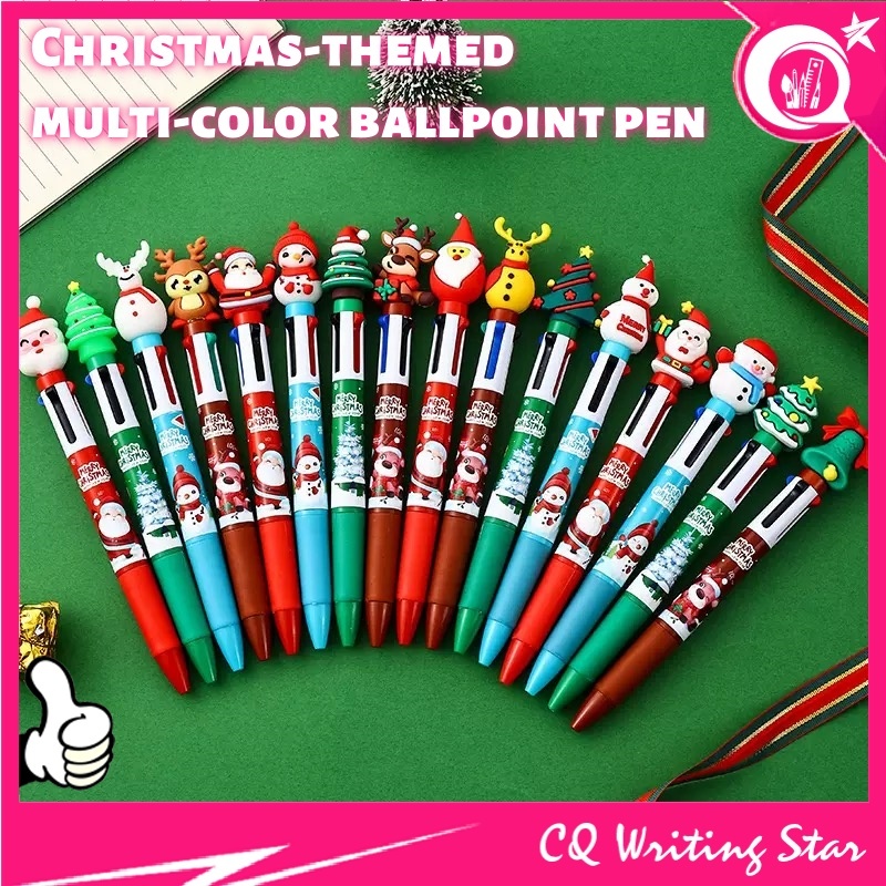Children's Christmas Gift 4-IN-1 Ballpoint Pen 4 Colors Ball Pens ...