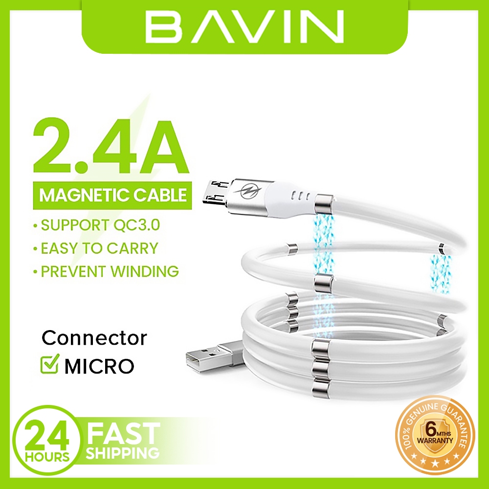 BAVIN CB196/CB275 1m Magnetic Cable & 1.2m Smooth TPE Fast Charging ...