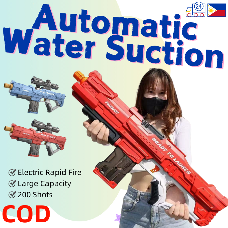 Electric Water Gun Automatic Water Suction High Water Gun Toy Rapid ...