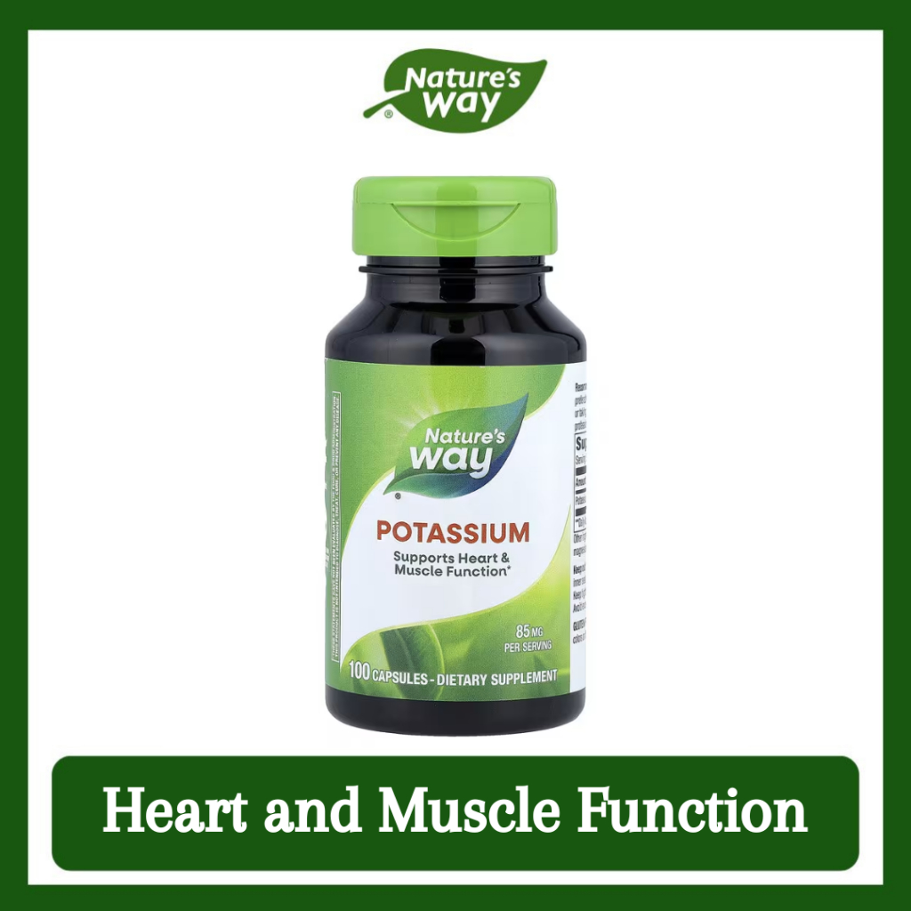 Nature's Way, Potassium ( Heart, Muscle Function & Nerve Transmission ...
