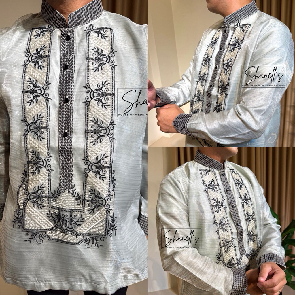 Gray Mens Barong Tagalog | Shopee Philippines