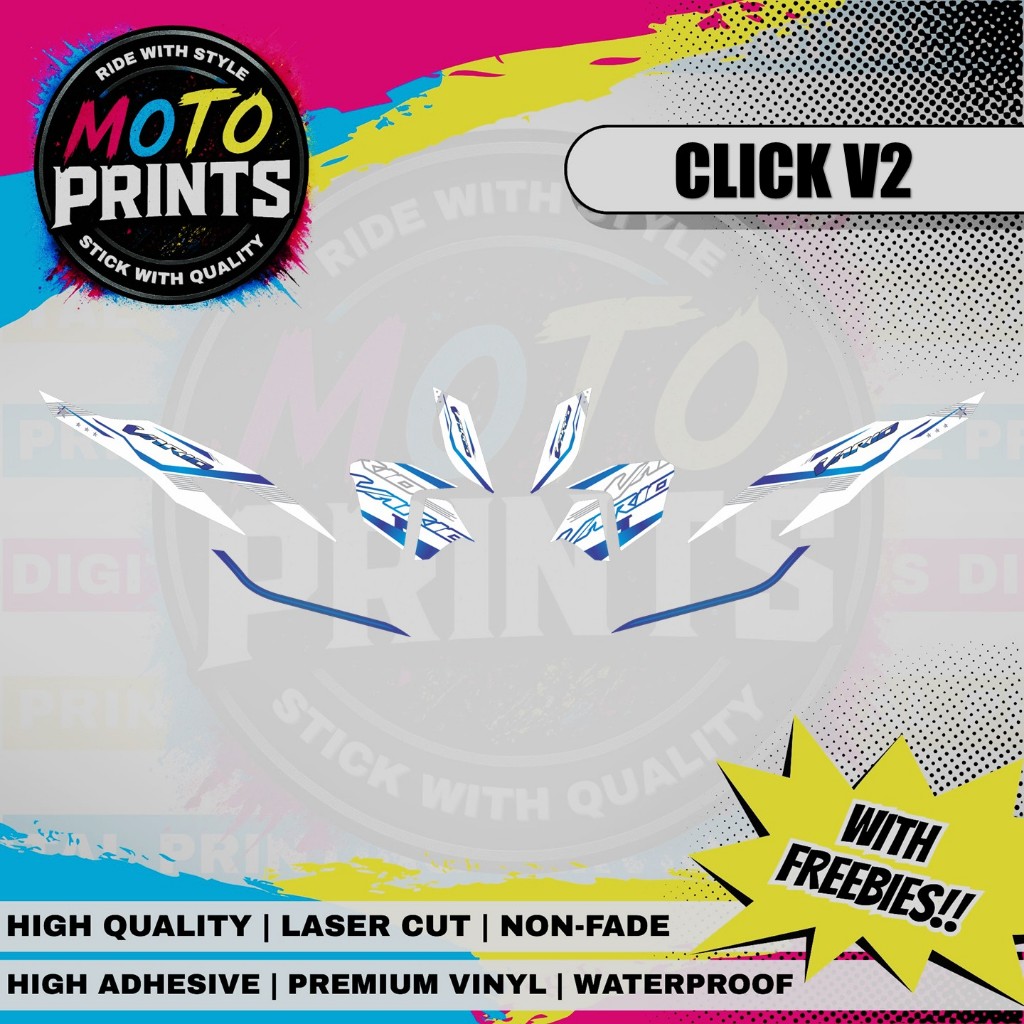 HONDA CLICK V2 NEW DESIGN 2025 DECALS STICKER (WATERPROOF, LAMINATED ...
