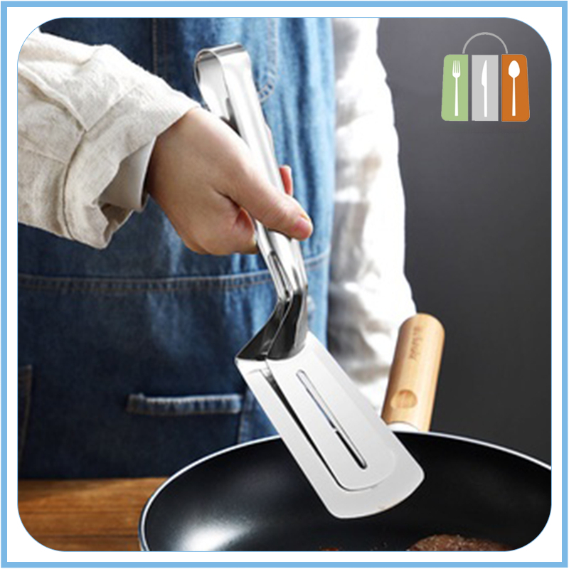 Stainless steel food tongs kitchen tools fried fish steak tongs ...