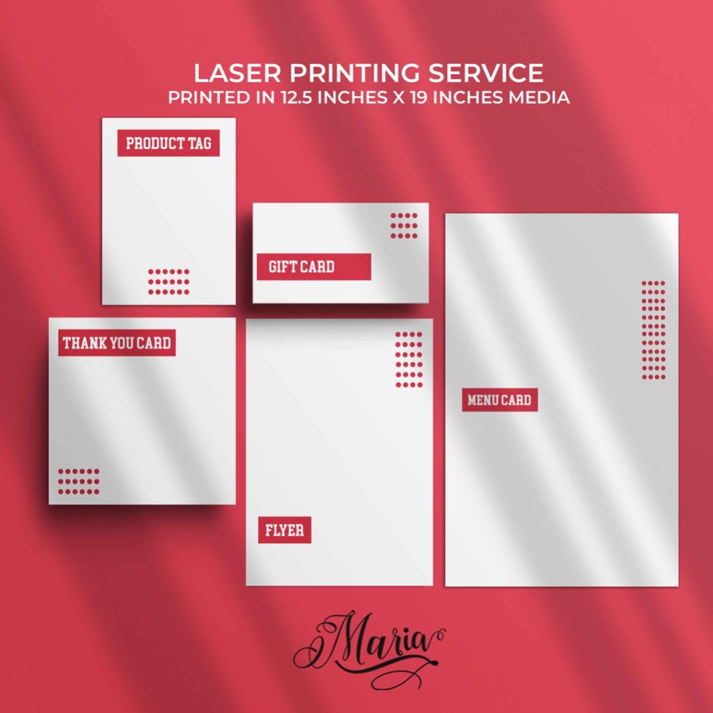 Printing of Cards, Flyers, Menus, Invitations, Vouchers, Tags and more ...