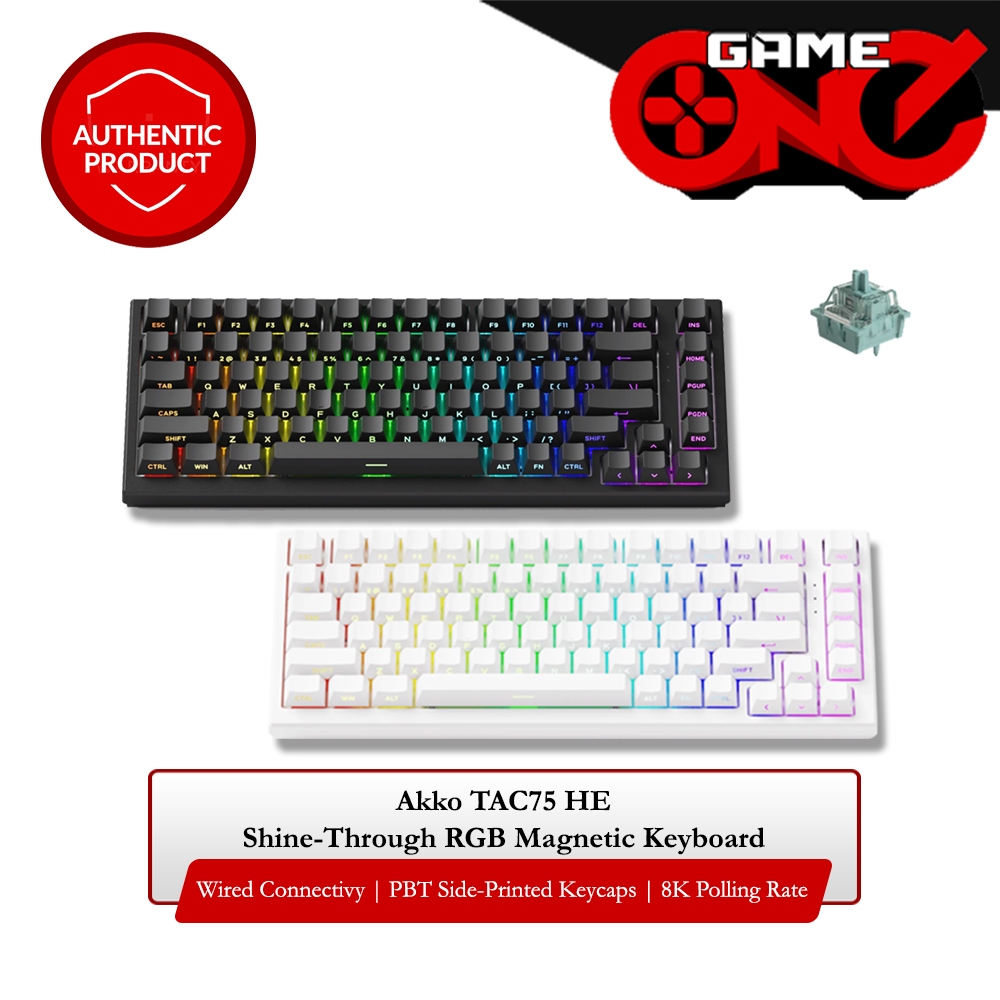 Akko TAC75 HE 75% Wired Shine-Through RGB Magnetic Keyboard (Akko AstroAim Magnetic Switches ...