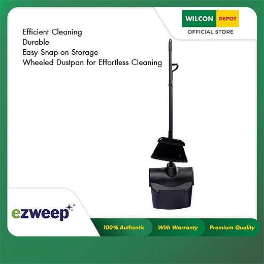 EZWEEP/TWI TP551 ZILV DUSTPAN AND BROOM SET BLACK PP+STEEL | Shopee ...