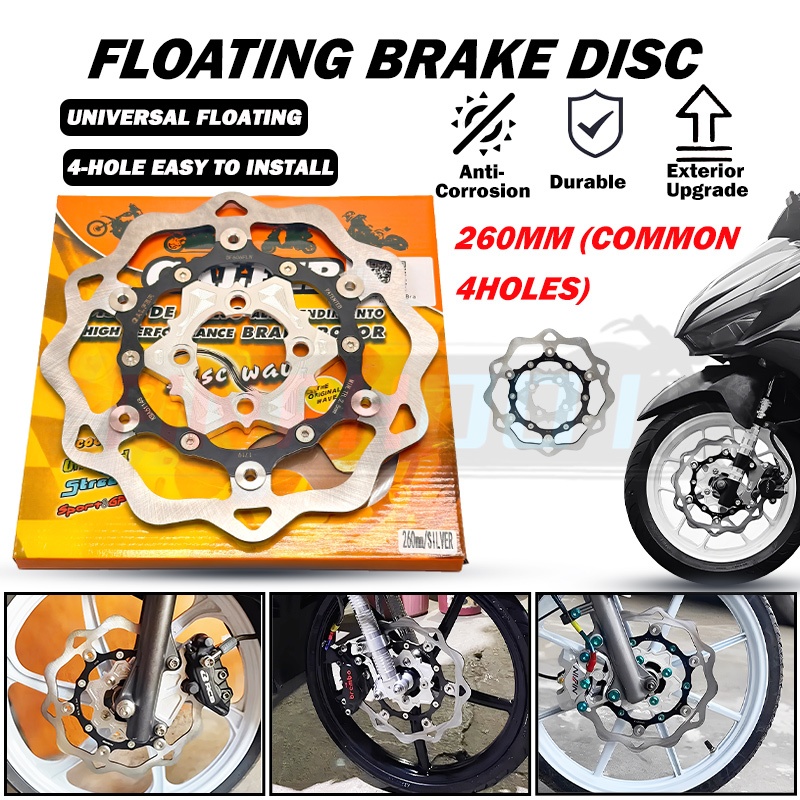 GALFER Front Disc 260mm (Common 4Holes) Motorcycle Universal Floating ...