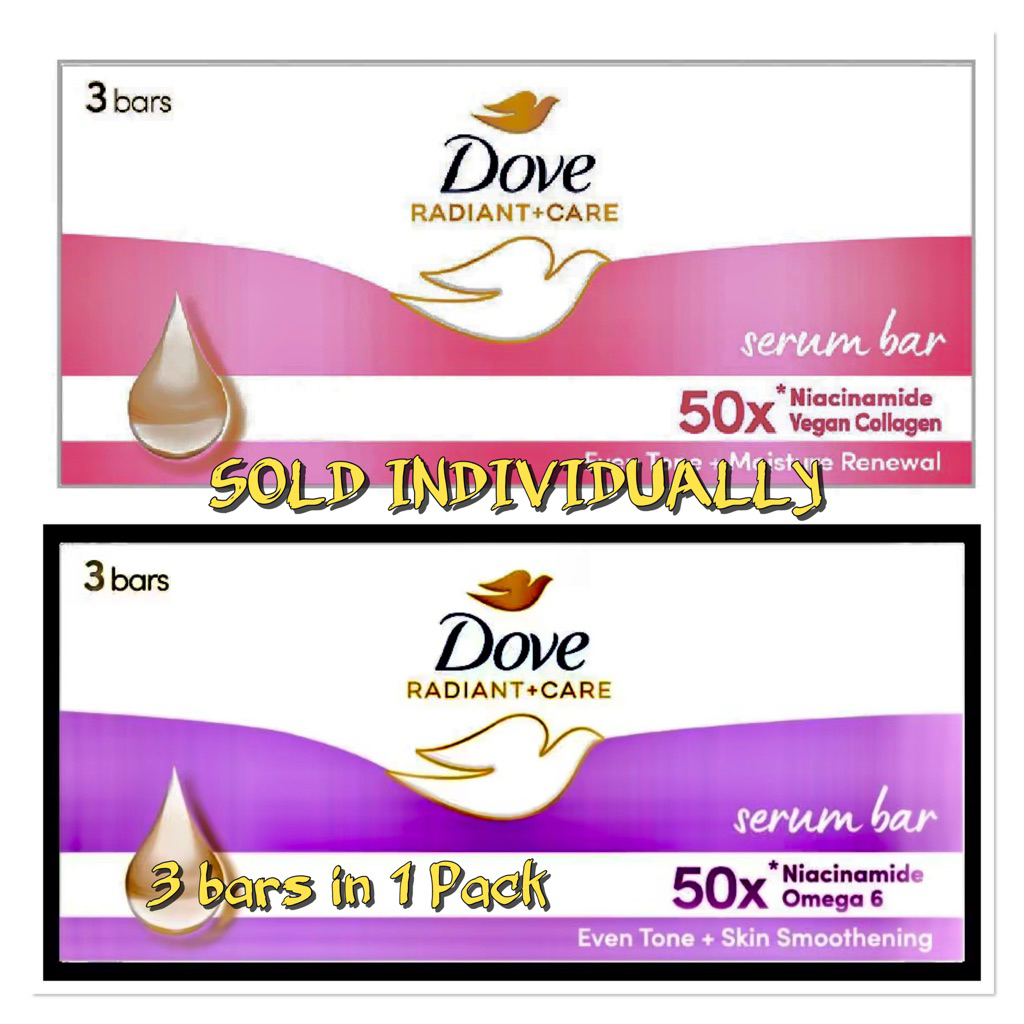 Dove Radiant + Care Serum Bar 50x Niacinamide and Omega6) 50x90g ( 3 ...