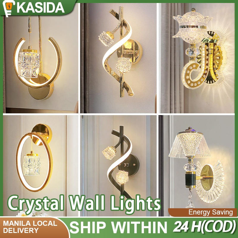 KASIDA Wall Light Indoor Outdoor LED 3colors Crystal Light Wall Control ...