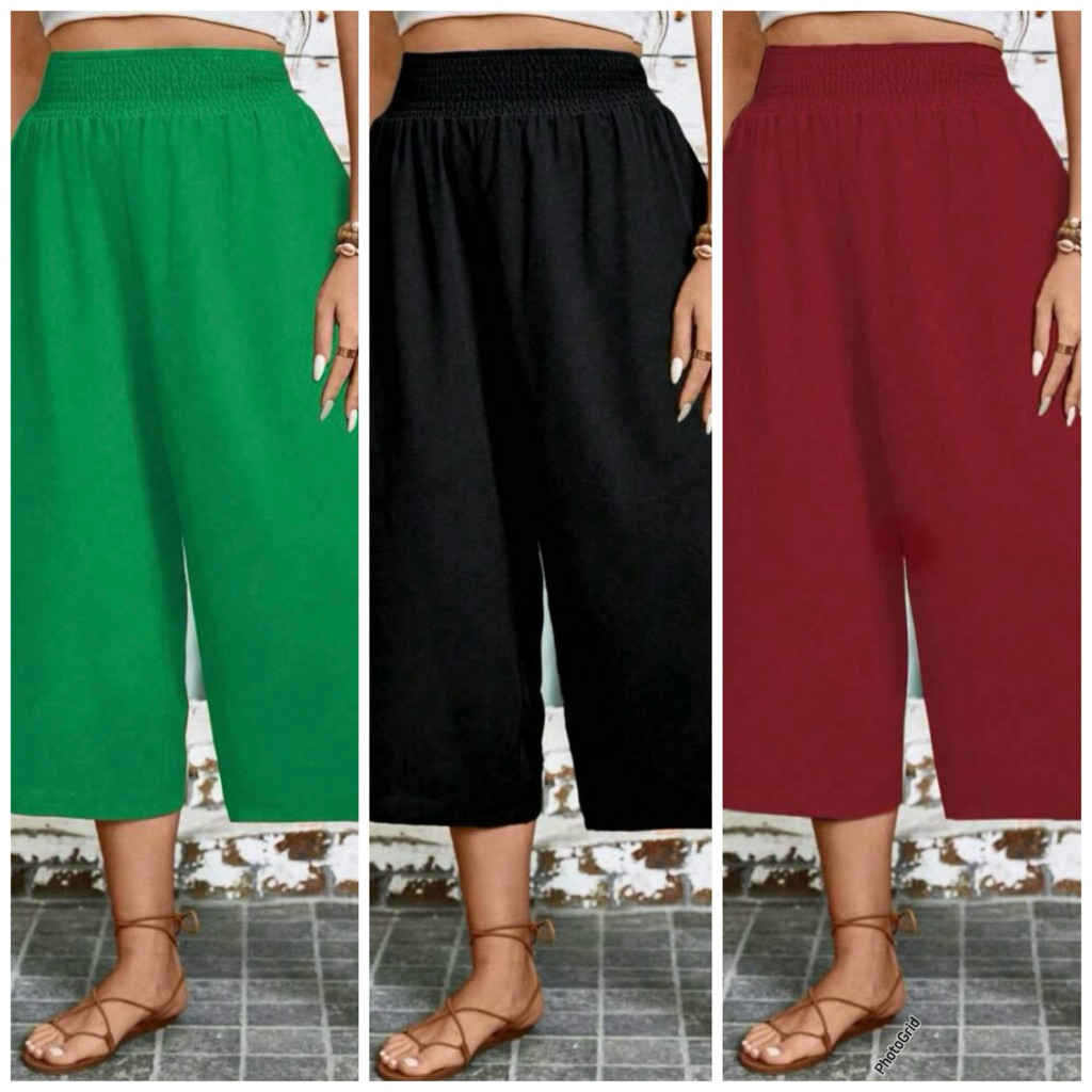 PLUS SIZE Plain Square Pants for Women/Large To XXL Fit-CYRILL | Shopee ...