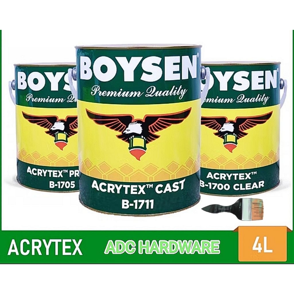 ACRYTEX BOYSEN Gallon Acrytex Cast, Acrytex Primer, Acrytex Topcoat ...