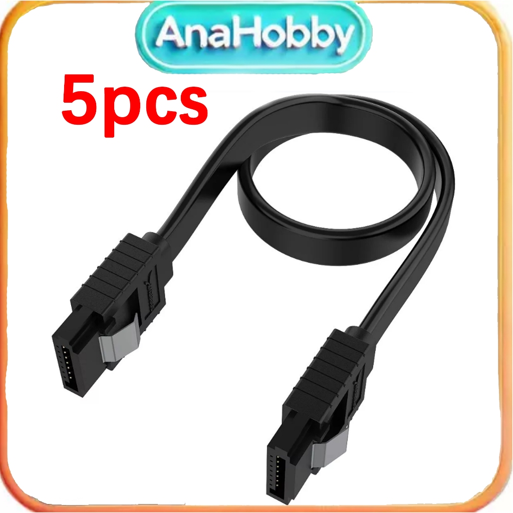 5PCS 40cm SATA 3.0 Cable 6Gb/s Solid State Hard Drive Data Cord Fast ...
