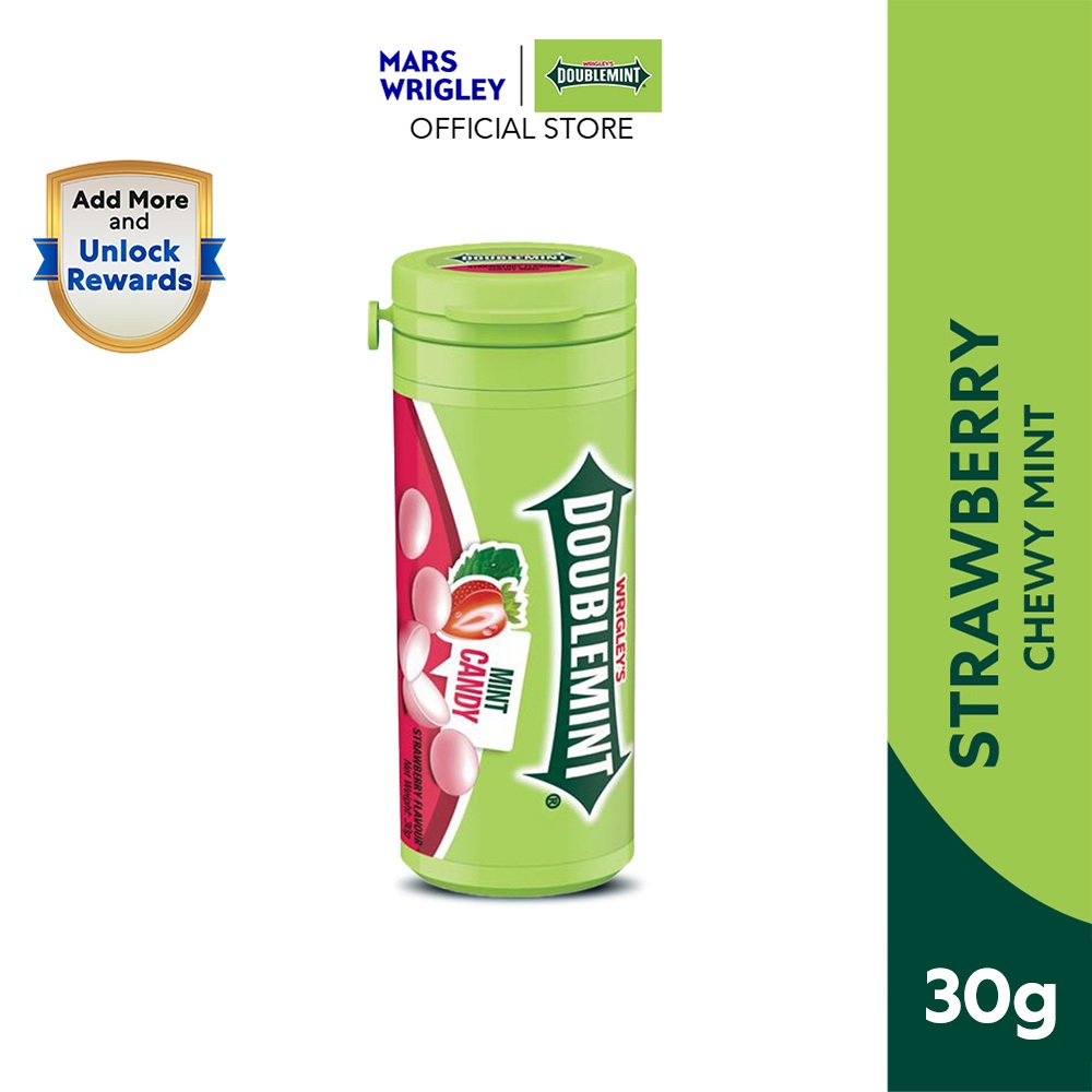DOUBLEMINT Chewy Mint Candy Strawberry 30g | Sugar-free Mint Candy ...