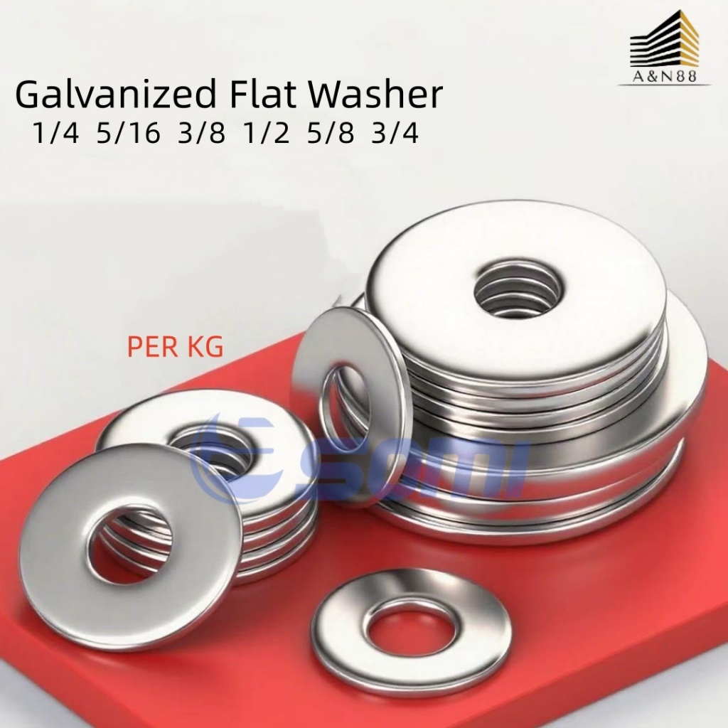 GI Flat Washer Galvanized 1/4'' -3/4'' Price Per Kilo | Shopee Philippines