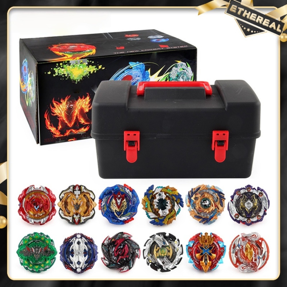 12Pcs Spinning Tops launcher Gyro Toy Set Battle Gyro Game Set Toy ...