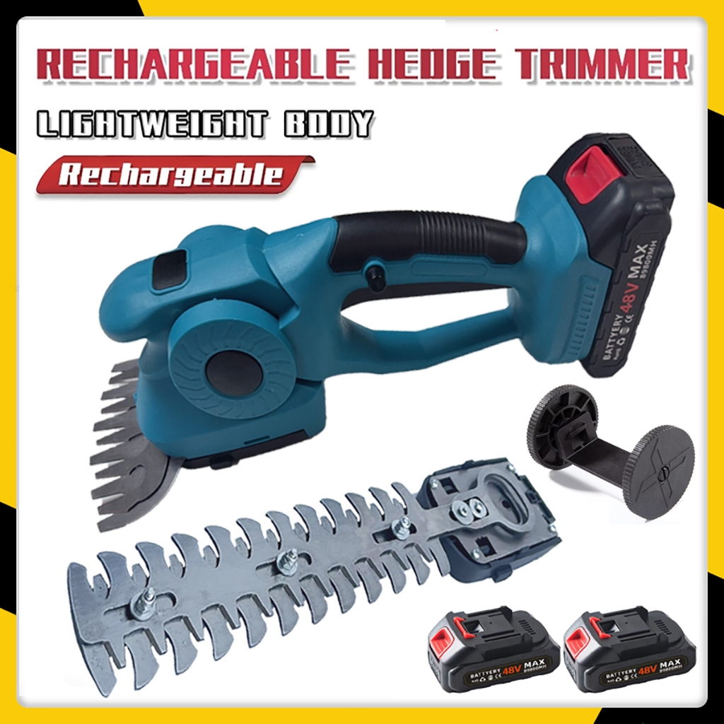 Cordless Hedge Trimmer Electric Grass&Shrub Hedge Trimmer Weeding ...