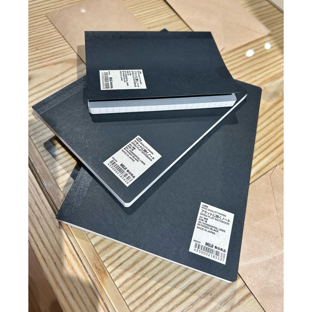 MUJI Open-Flat Notebook / 80 pages/ Horizontal lines/ A5/ B6/ A6 | Shopee Philippines