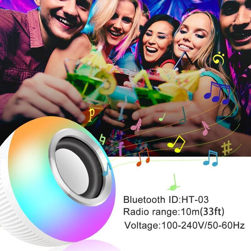 LED Light Bulb with Bluetooth Speaker 12W E27 Wireless Music Bulb ...