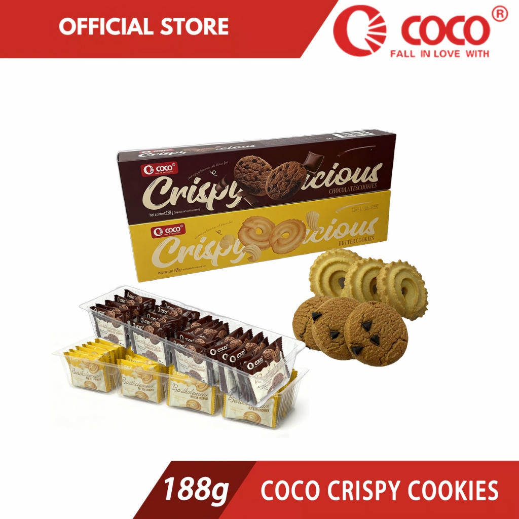 COCO Crispy Cookies 188g Chocolate Beans & Butter Leisure Parties ...