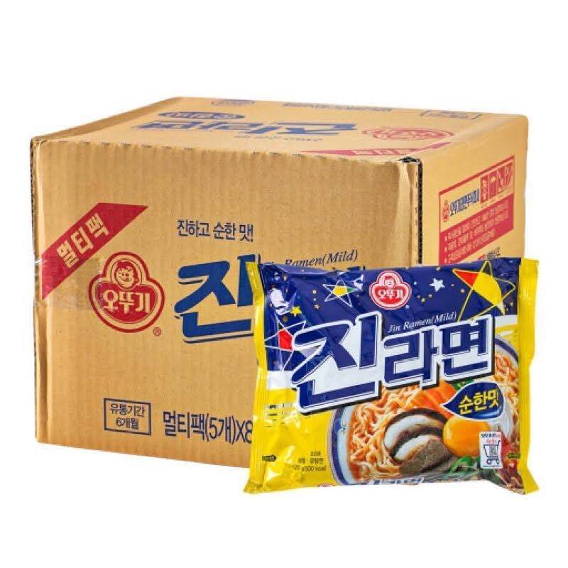 OTTOGI JIN RAMEN MILD AND SPICY KOREAN VERSION 1 BOX (40PCS) HONEY MART ...