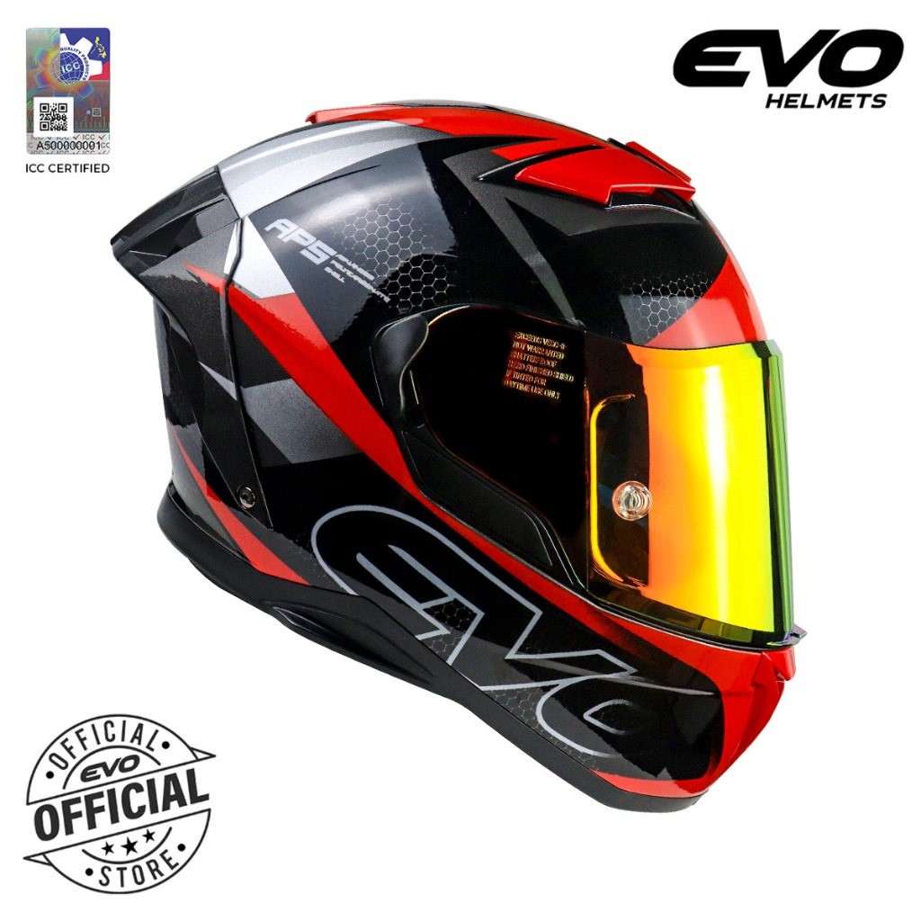 EVO XT-300 Apex Dual Visor Full Face Helmet Motorcycle With Free Clear ...