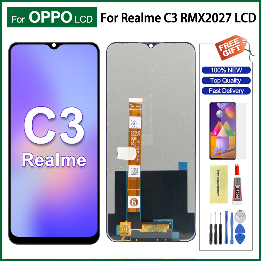Display For OPPO Realme C3 LCD Touch Screen Digitizer Replacement RMX ...