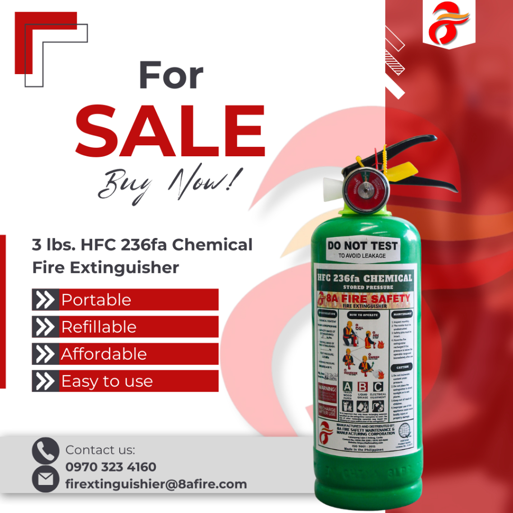 1 lb. 3 lbs. 5 lbs. 8A Fire Safety – Compact HFC 236fa Chemical Fire ...